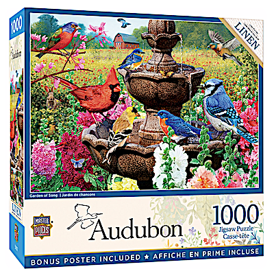 Audubon Puzzles Backyard Birds Audubon Spring Gathering Puzzle (1000