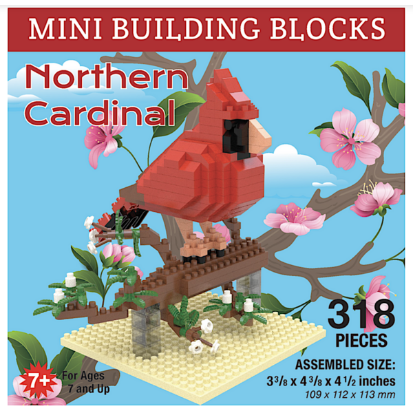 Mini Building Blocks – Northern Cardinal | Bird Watcher's General Store