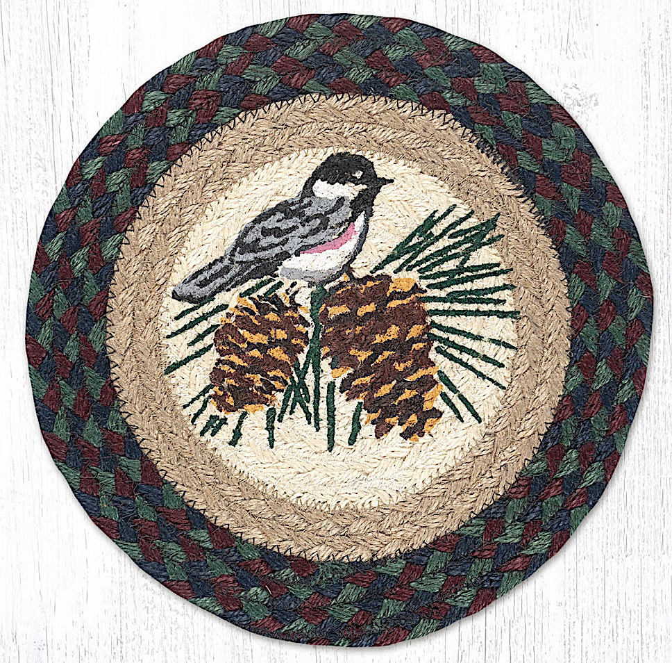 Chickadee Braided Trivet | Bird Watcher's General Store